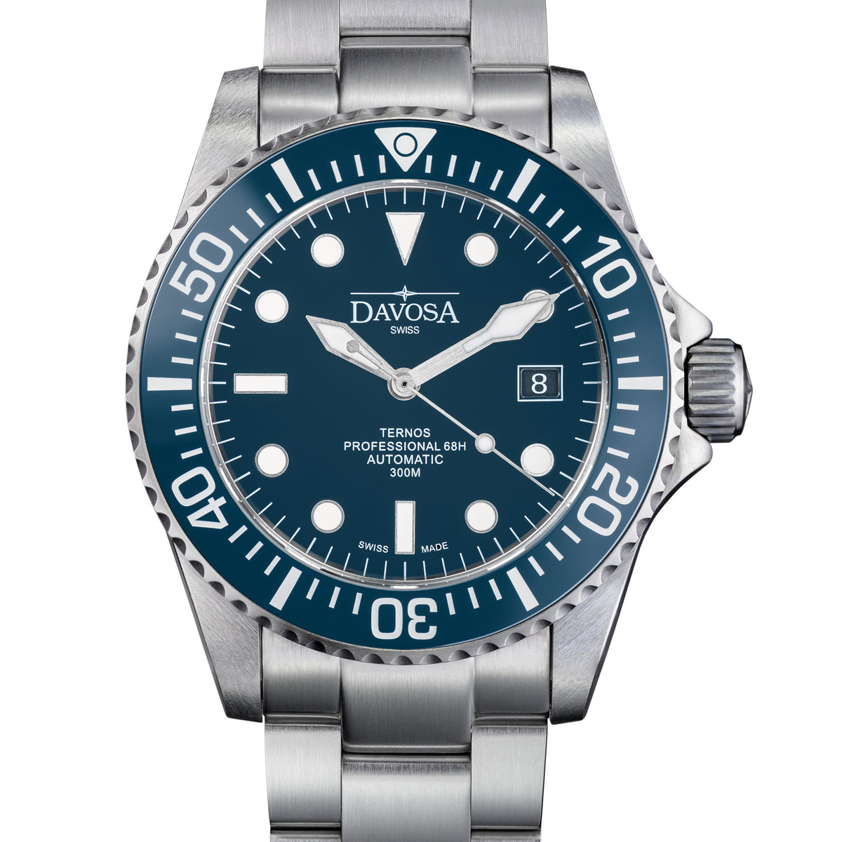 Ternos Professional 68h Automatic 300m Blue on Blue Face Diving Watch ...