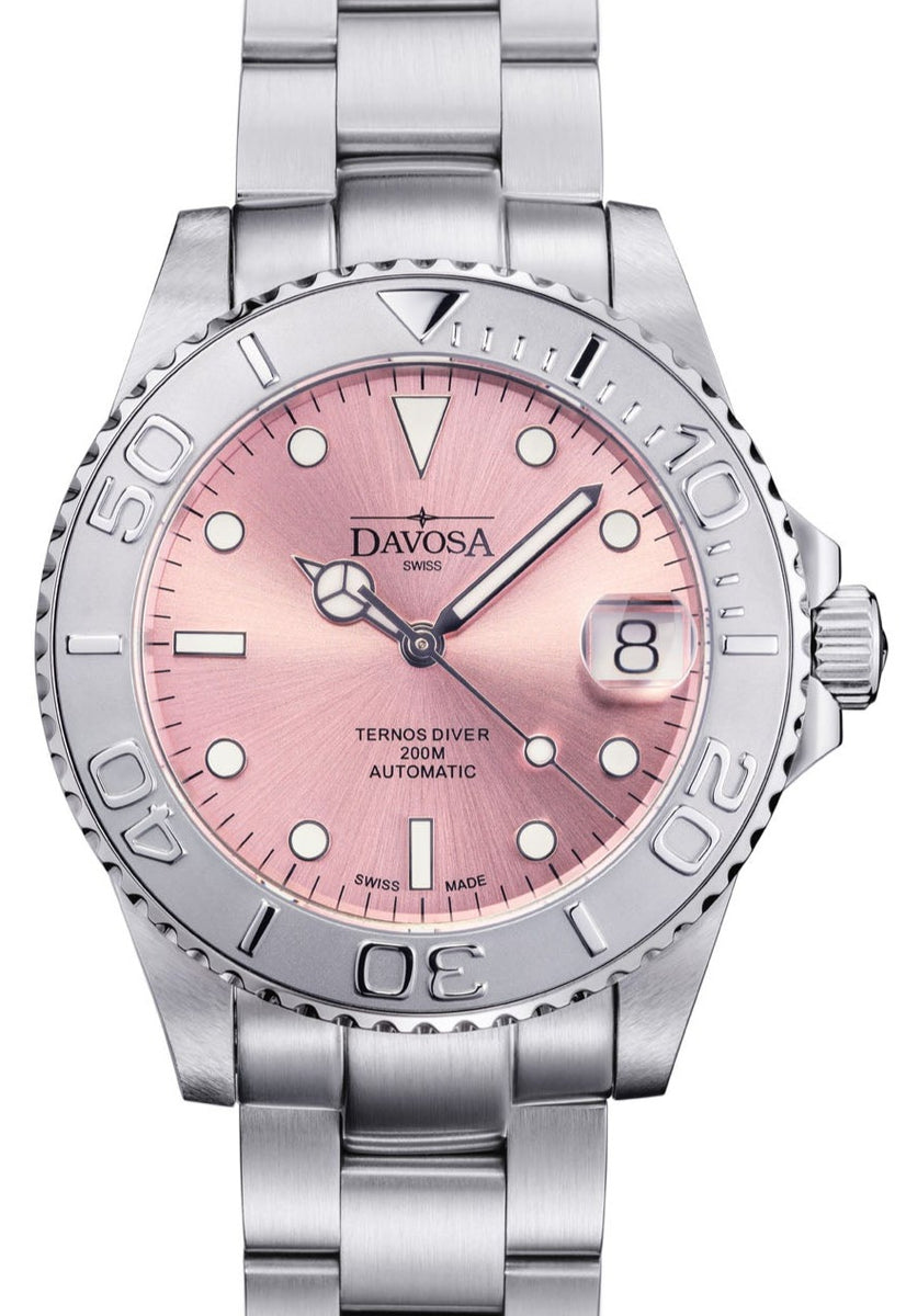 Ternos Medium Automatic Limited Edition California Pink Diver Watch 16 ...